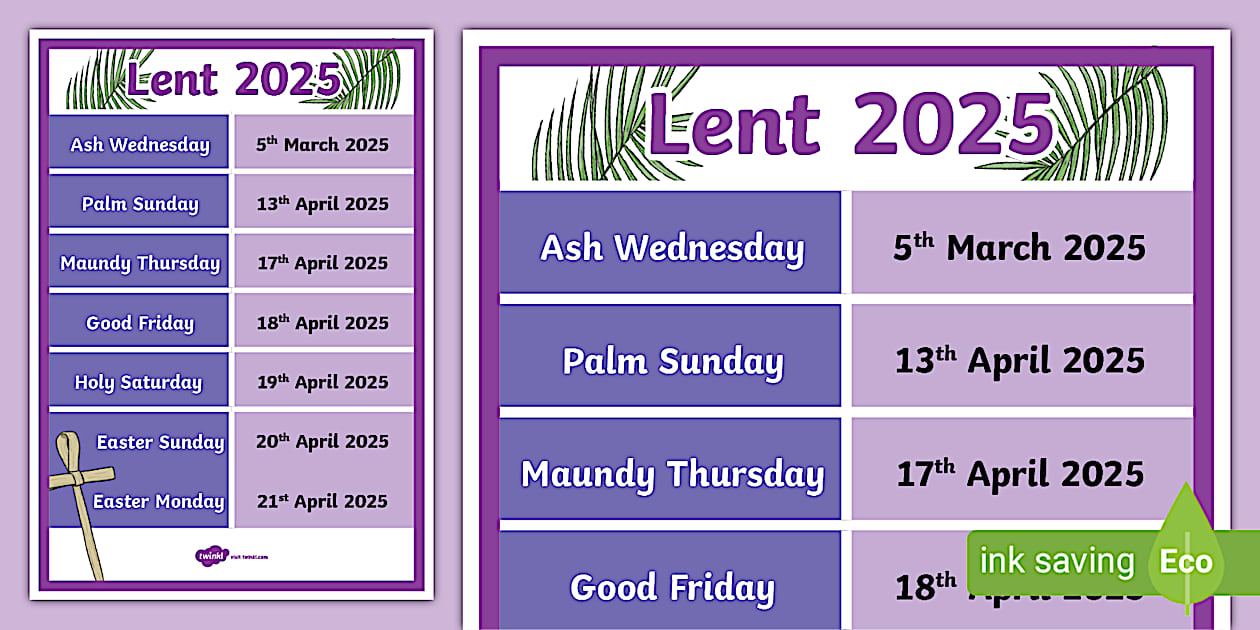Lent Poster | Christian Holidays (teacher made) - Twinkl