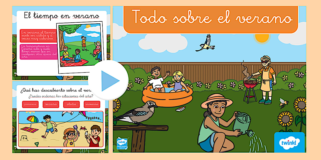 Presentación: Todo sobre el verano (profesor hizo) - Twinkl