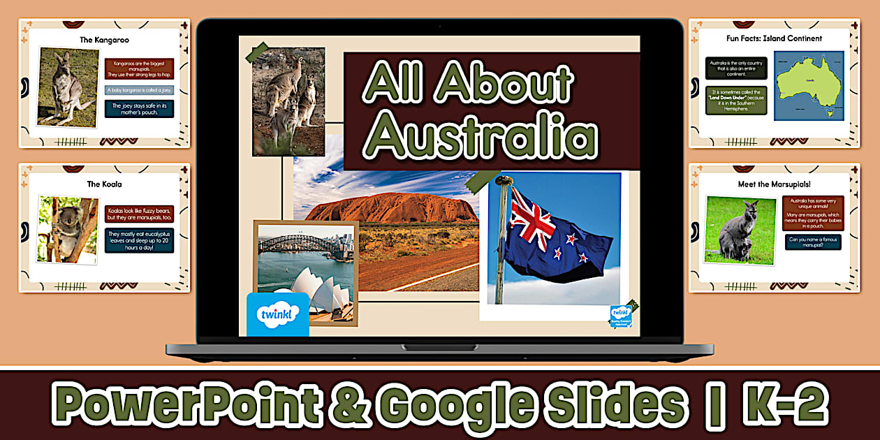 All About Australia PowerPoint & Google Slides for K-2nd