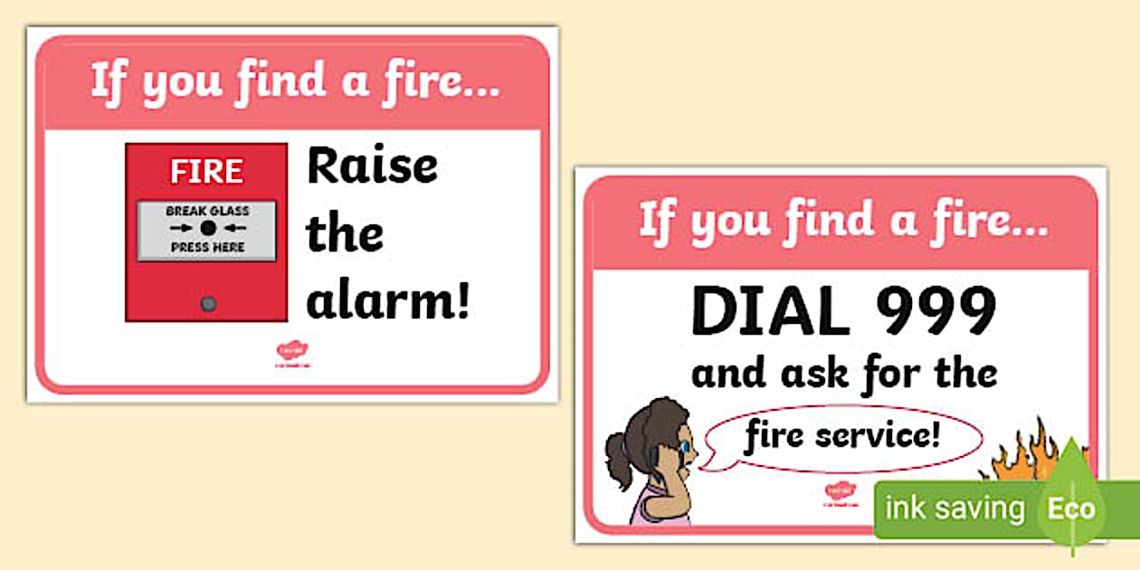 Cursive Fire Safety Posters (teacher made) - Twinkl