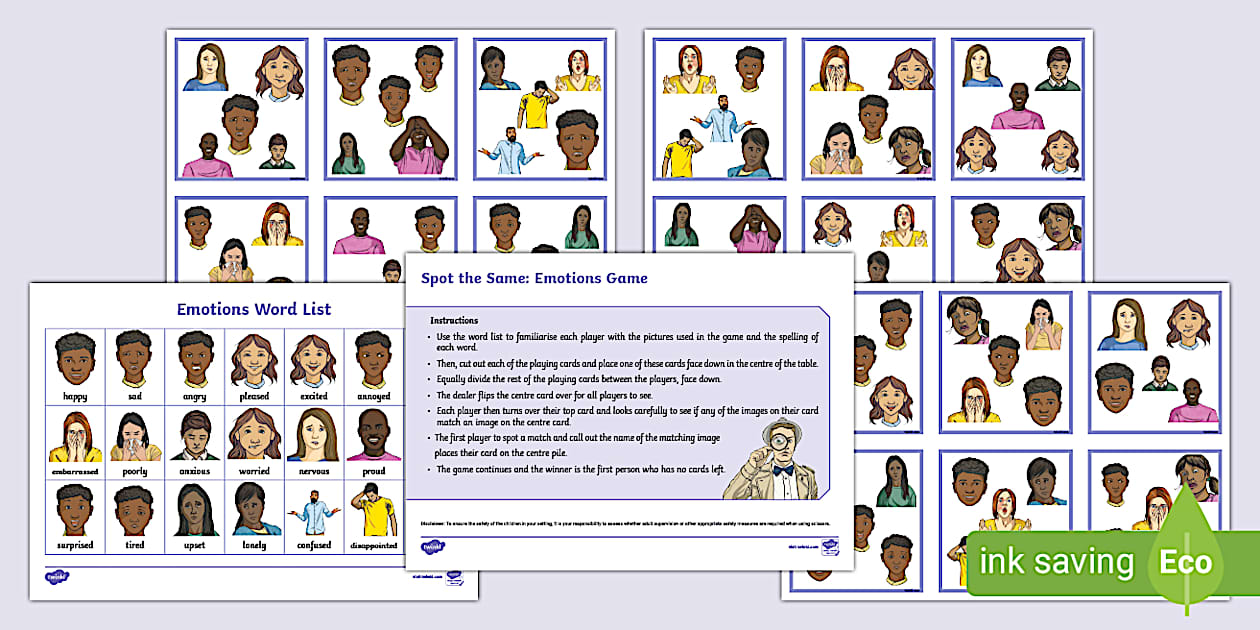 Spot the Same: Emotions Game - KS2 (Teacher-Made) - Twinkl