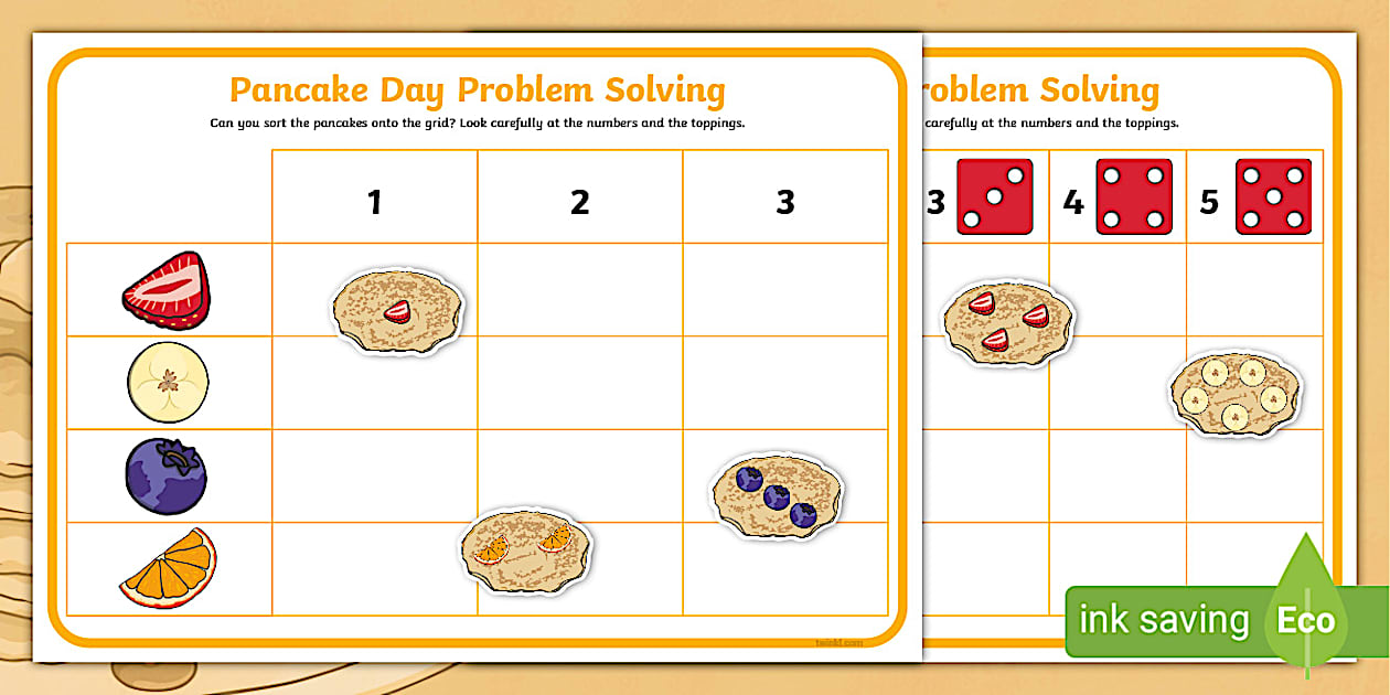 👉 Pancake Day Problem Solving Maths Activity - Twinkl