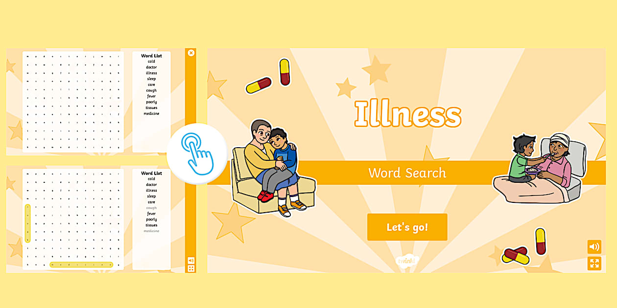 Illness Interactive Word Search (Teacher-Made) - Twinkl