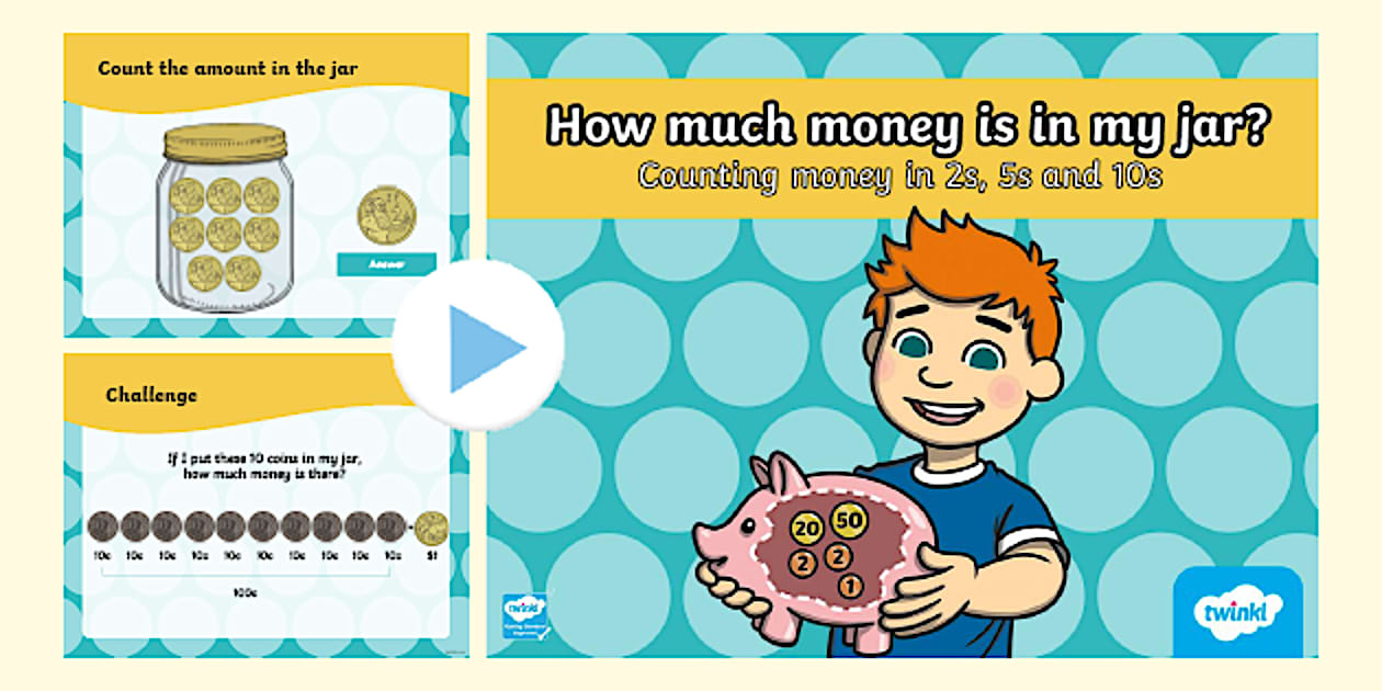 Counting Money in 2s, 5s and 10s PowerPoint - Twinkl