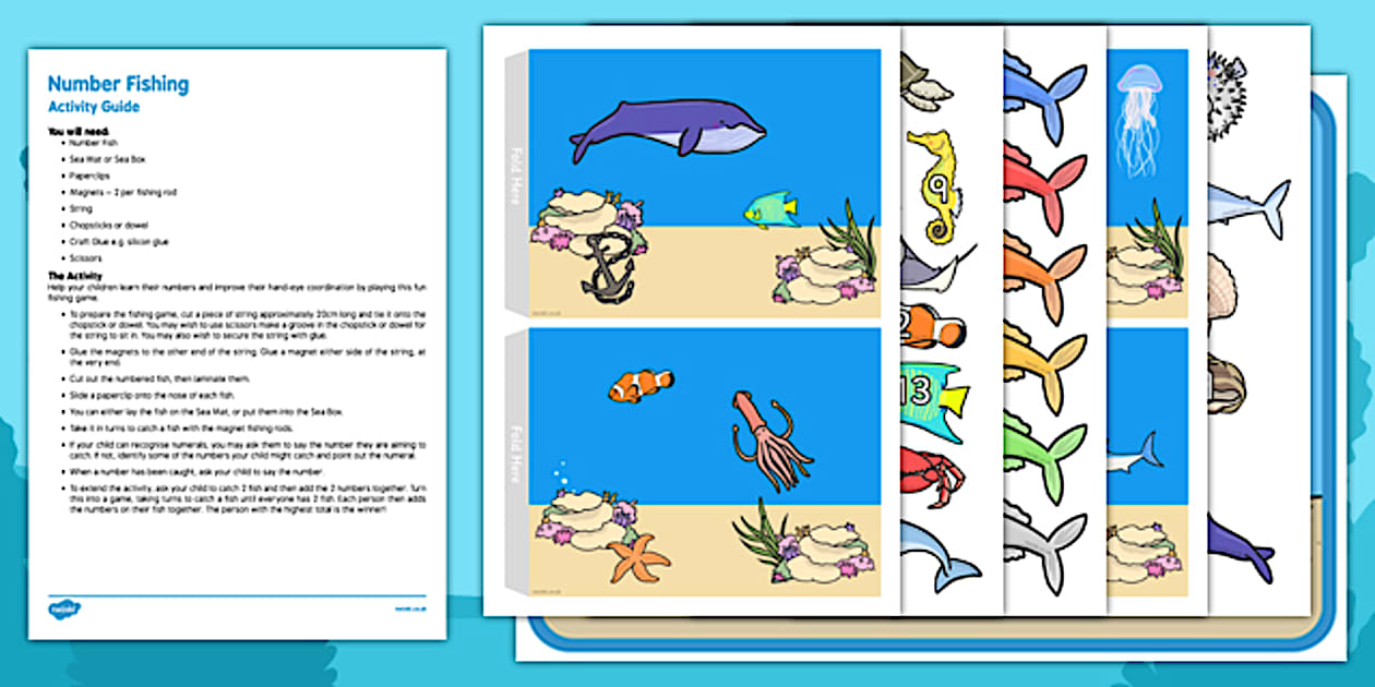 Number Fishing Busy Bag Resource Pack for Parents - Twinkl