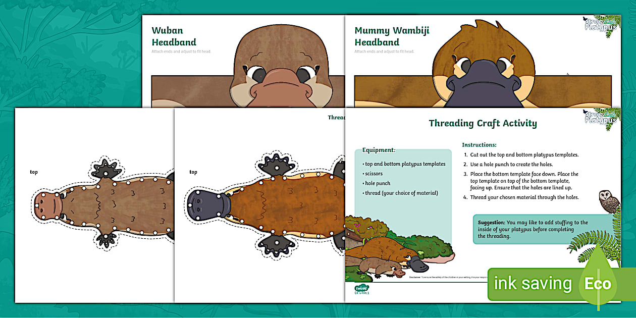 Strong Little Platypus - Craft Activity (teacher made)