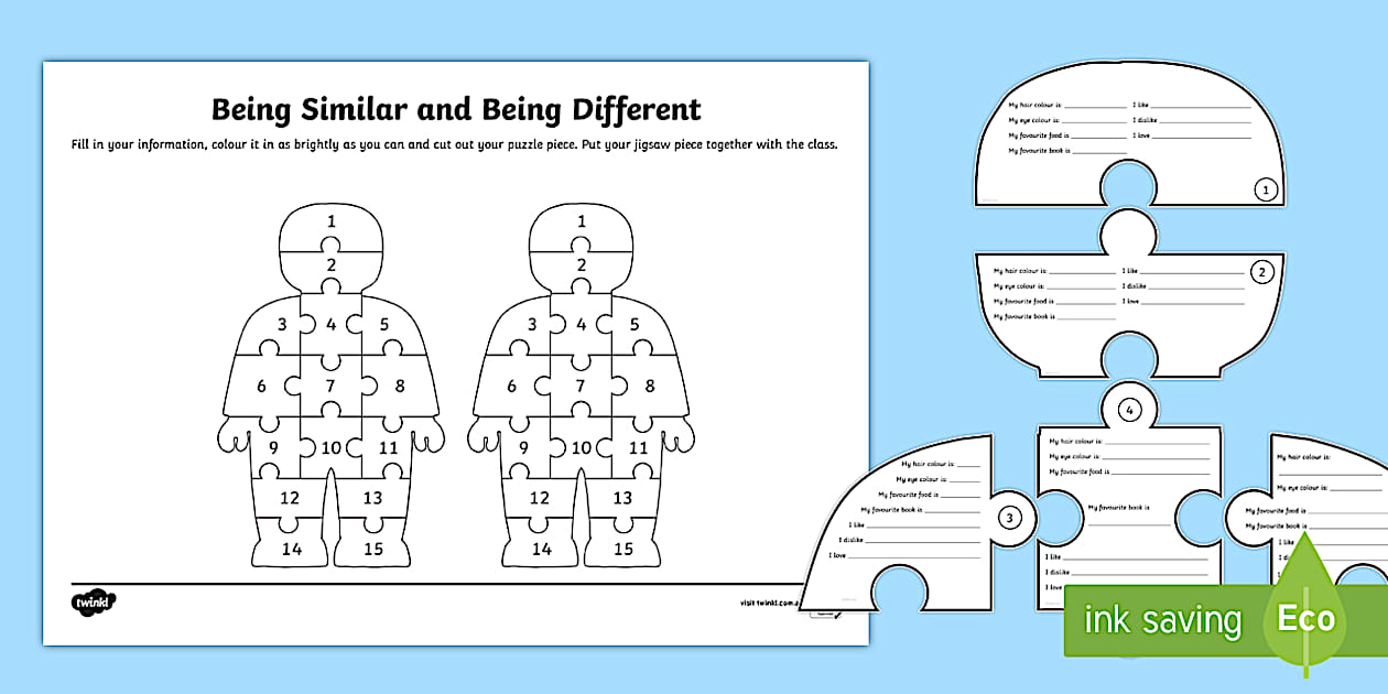 Being Similar and Being Different Class Jigsaw Puzzle