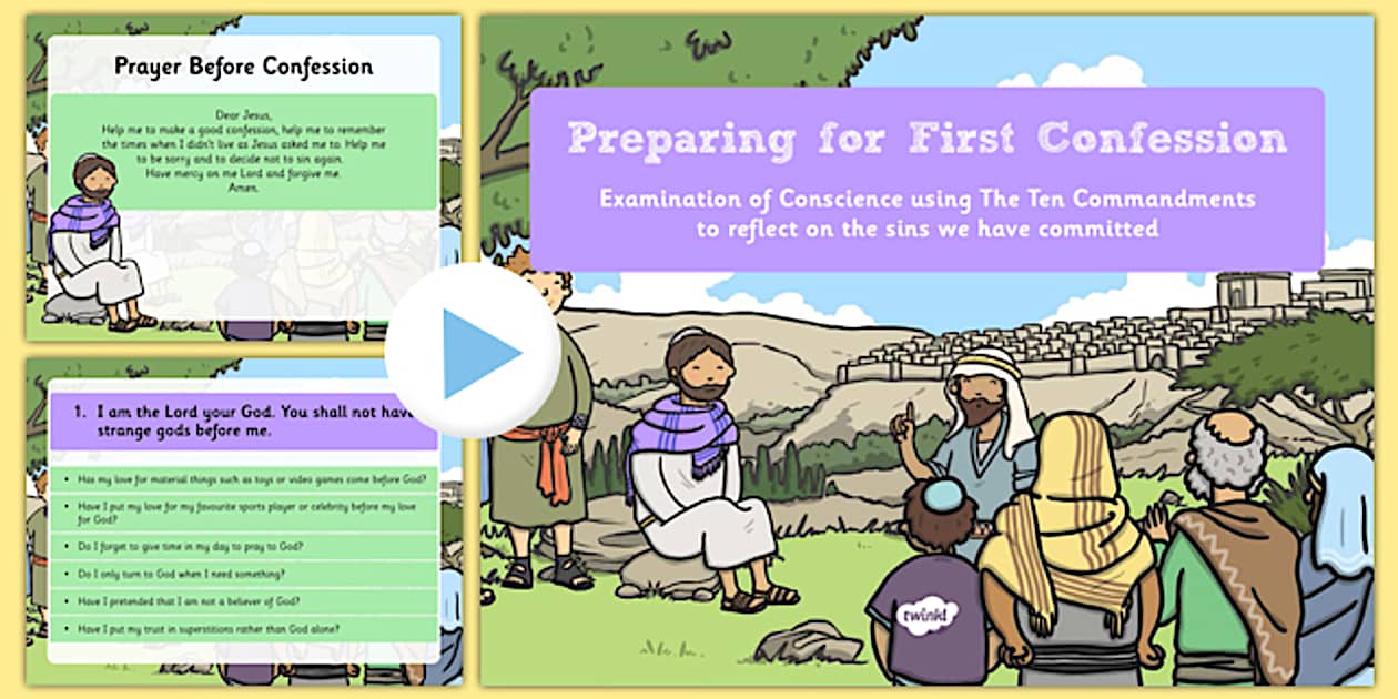 Children's Examination of Conscience First Confession Penance PowerPoint