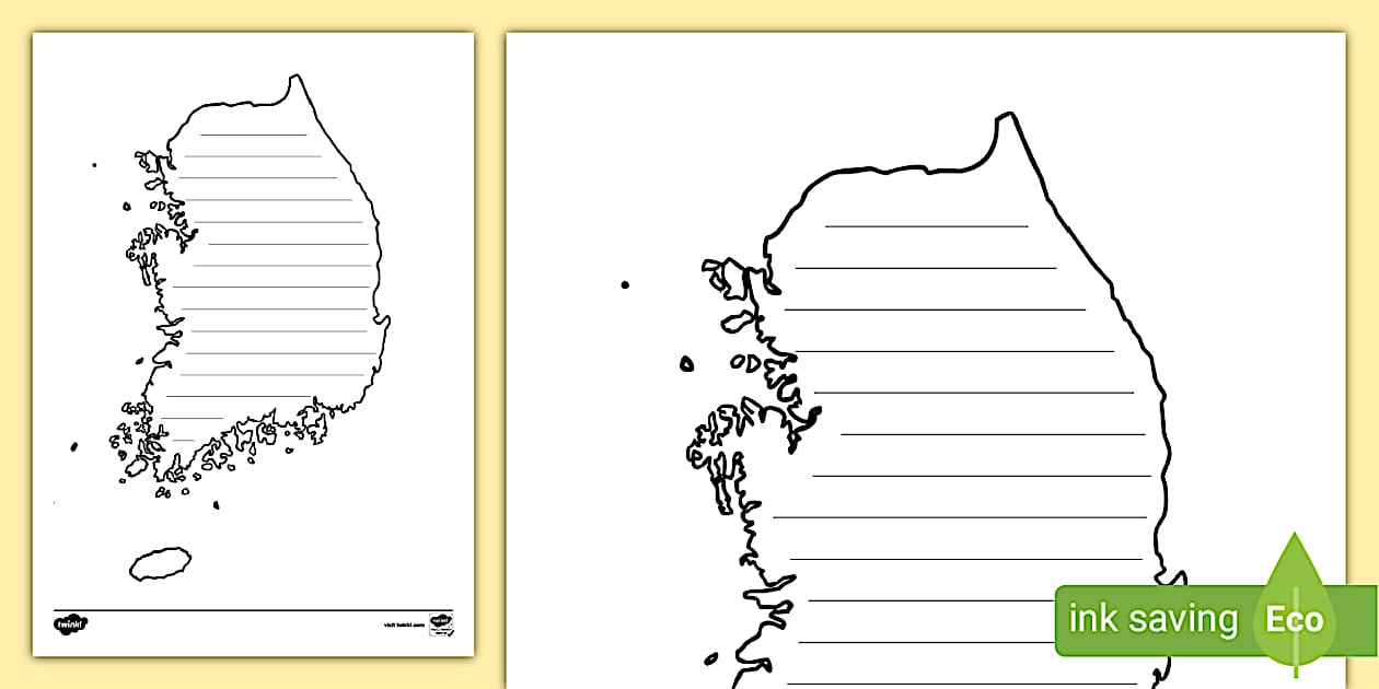 South Korea Writing Template (Teacher-Made) - Twinkl
