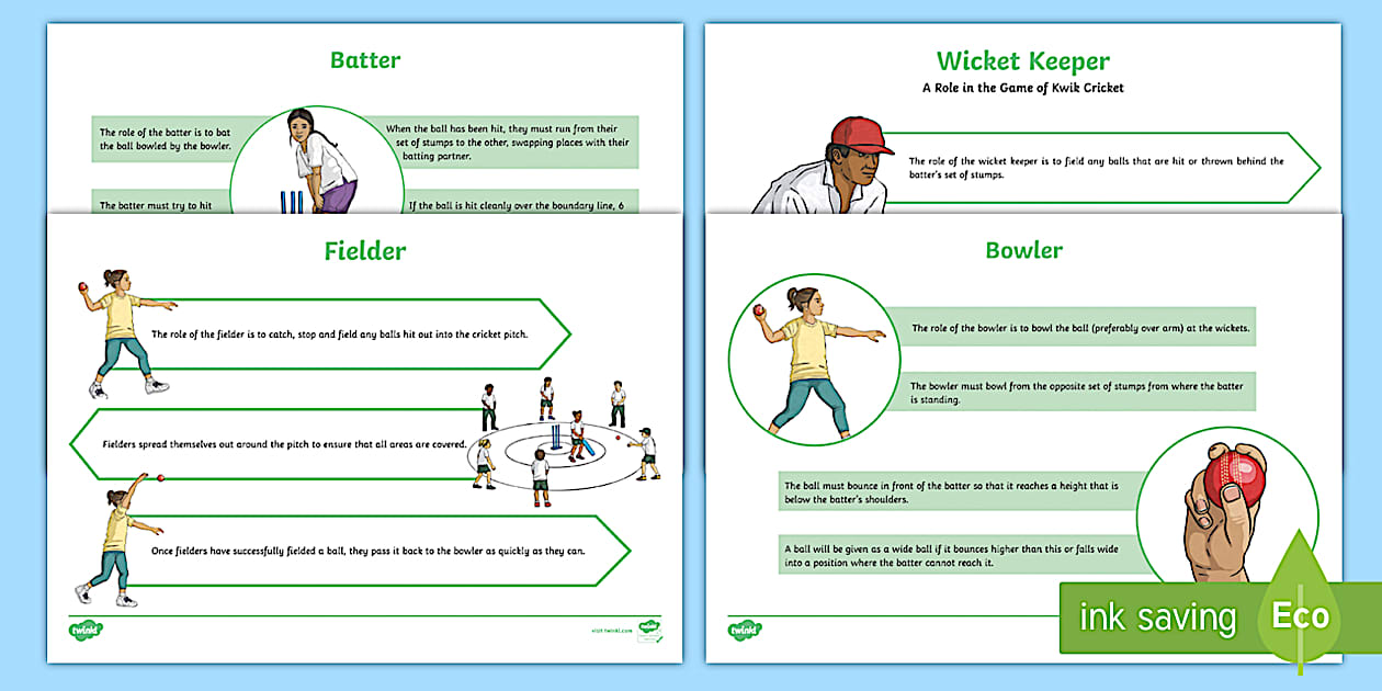 Kwik Cricket Roles Resource Pack - Twinkl