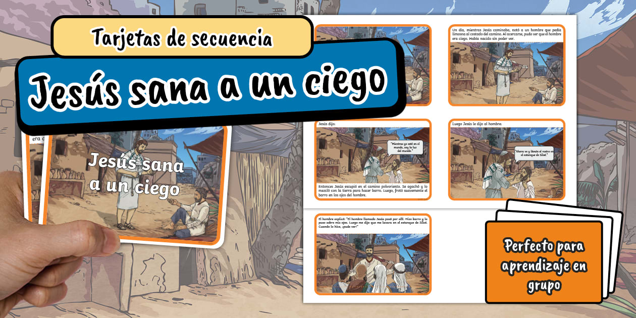 Tarjetas de secuencia: Jesús sana a un ciego