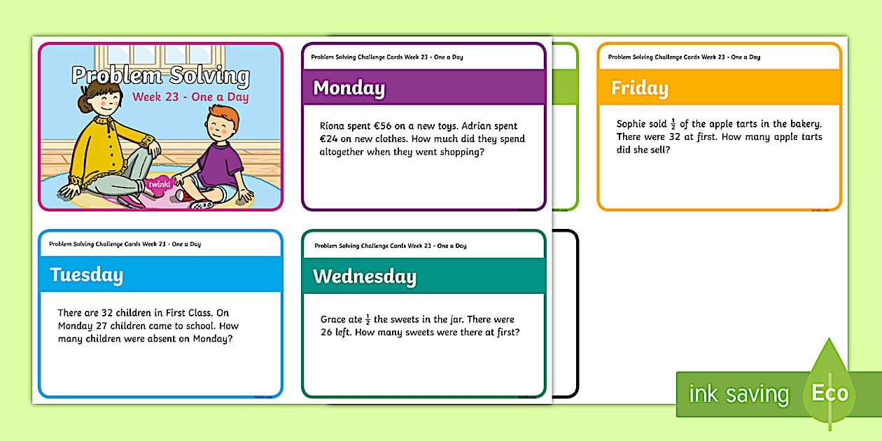 Week 23 - Version 2 - Problem Solving - One a Day Challenge Cards