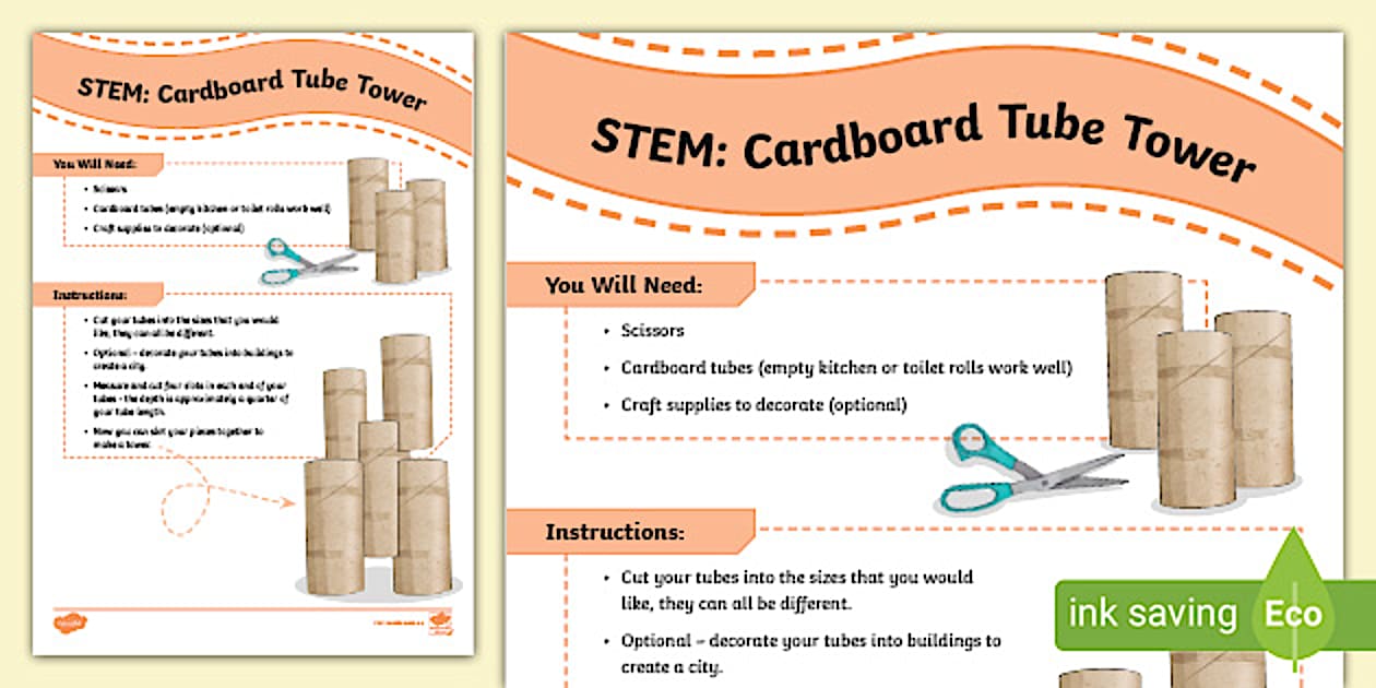 SA STEM: Cardboard Tube Tower (Teacher-Made) - Twinkl