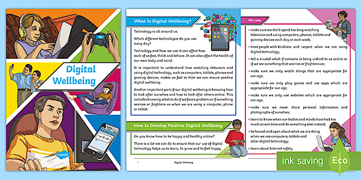 KS2 Digital Wellbeing Children's Information Sheet | PSHE