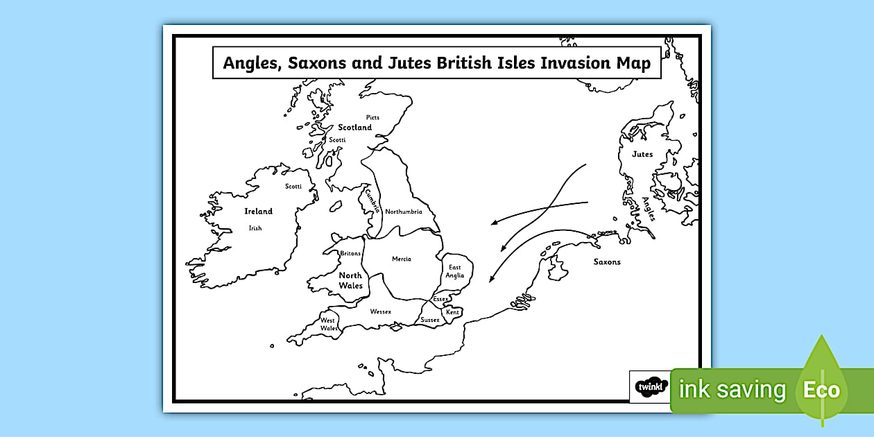 KS2 Angles, Saxons and Jutes British Isles Invasion - Twinkl