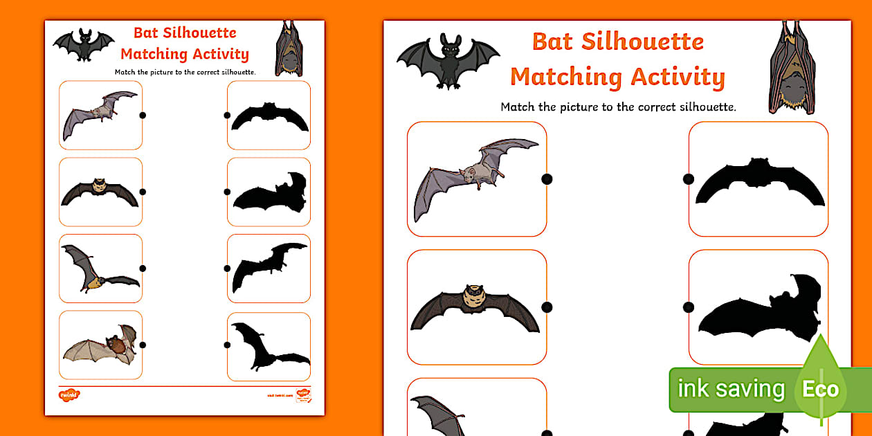 Bat Silhouette Matching Activity (Hecho por educadores)