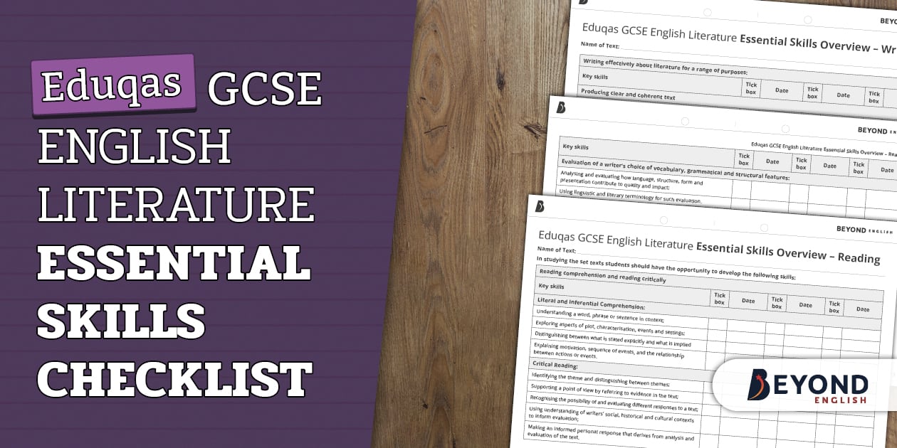 GCSE Eduqas English Literature Specification Overview Checklists