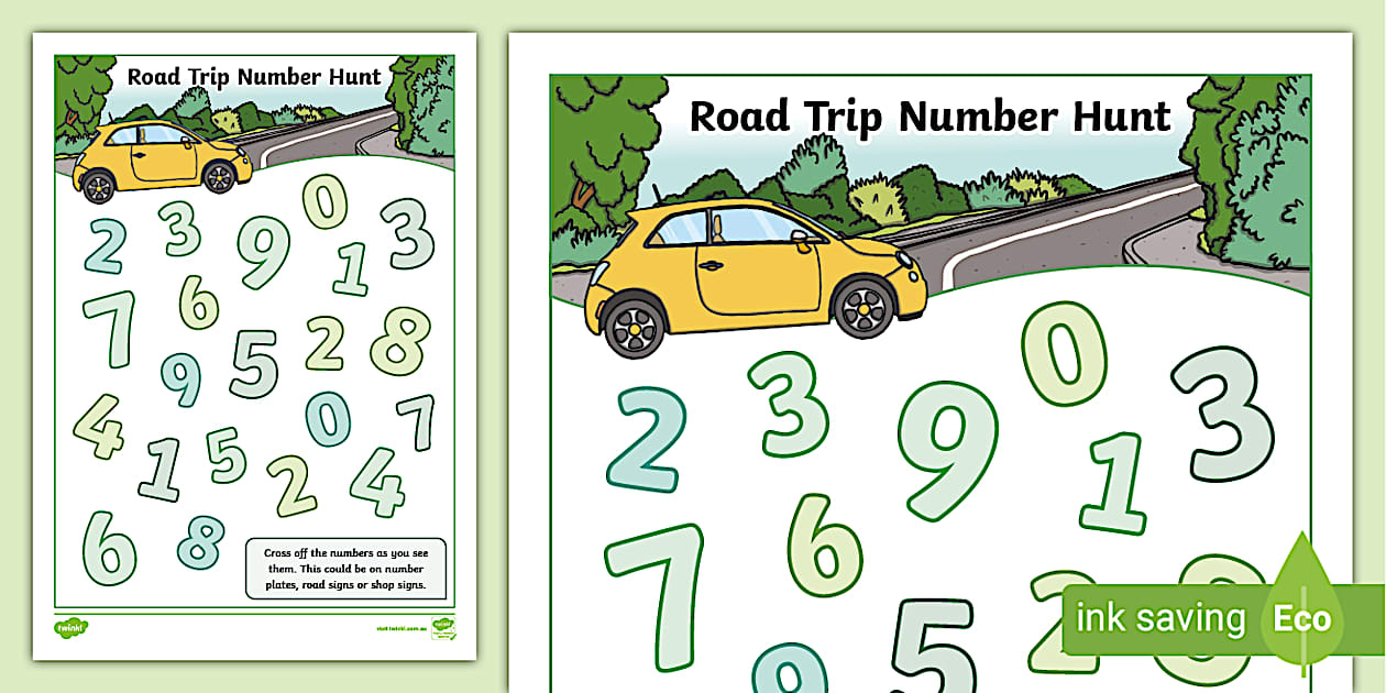 Road Trip Number Hunt (teacher made) - Twinkl