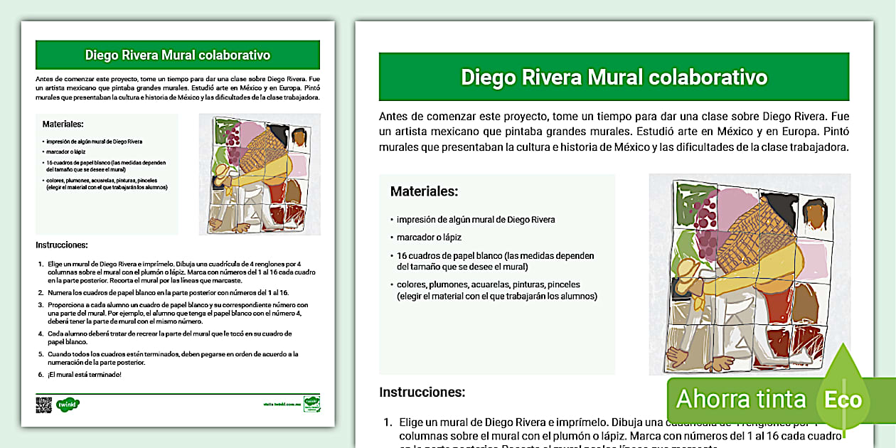 Diego Rivera - mural colaborativo (teacher made) - Twinkl