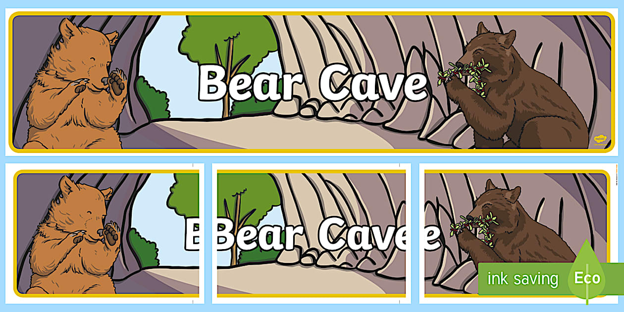 Bear Cave Role Play Display Banner | Bear Hunt KS1 Resource
