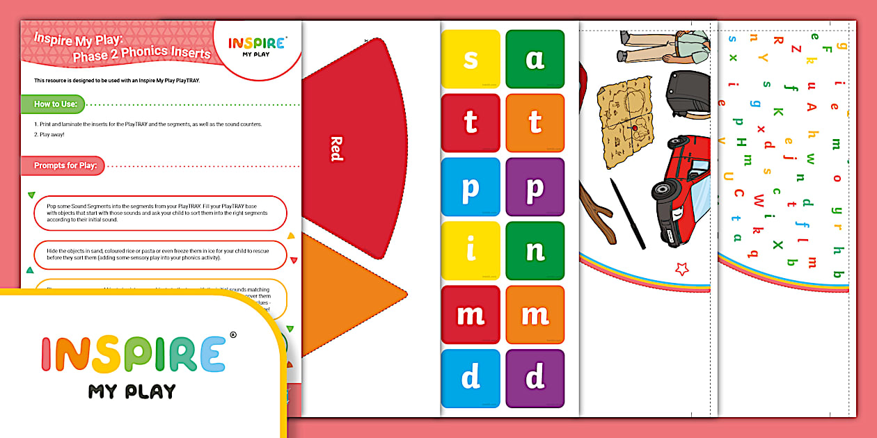 Inspire My Play: Phase 2 Phonics Inserts (teacher made)