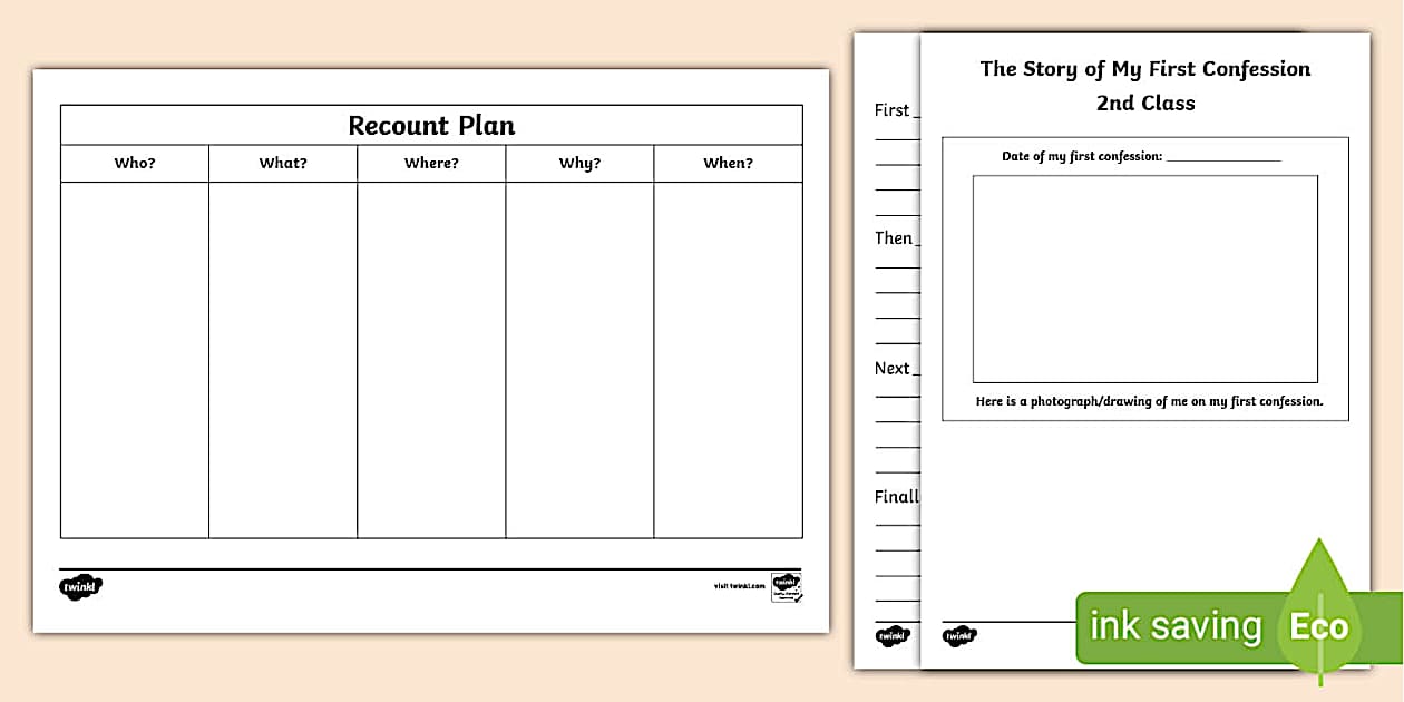 My First Confession Activity - Primary Resources KS1