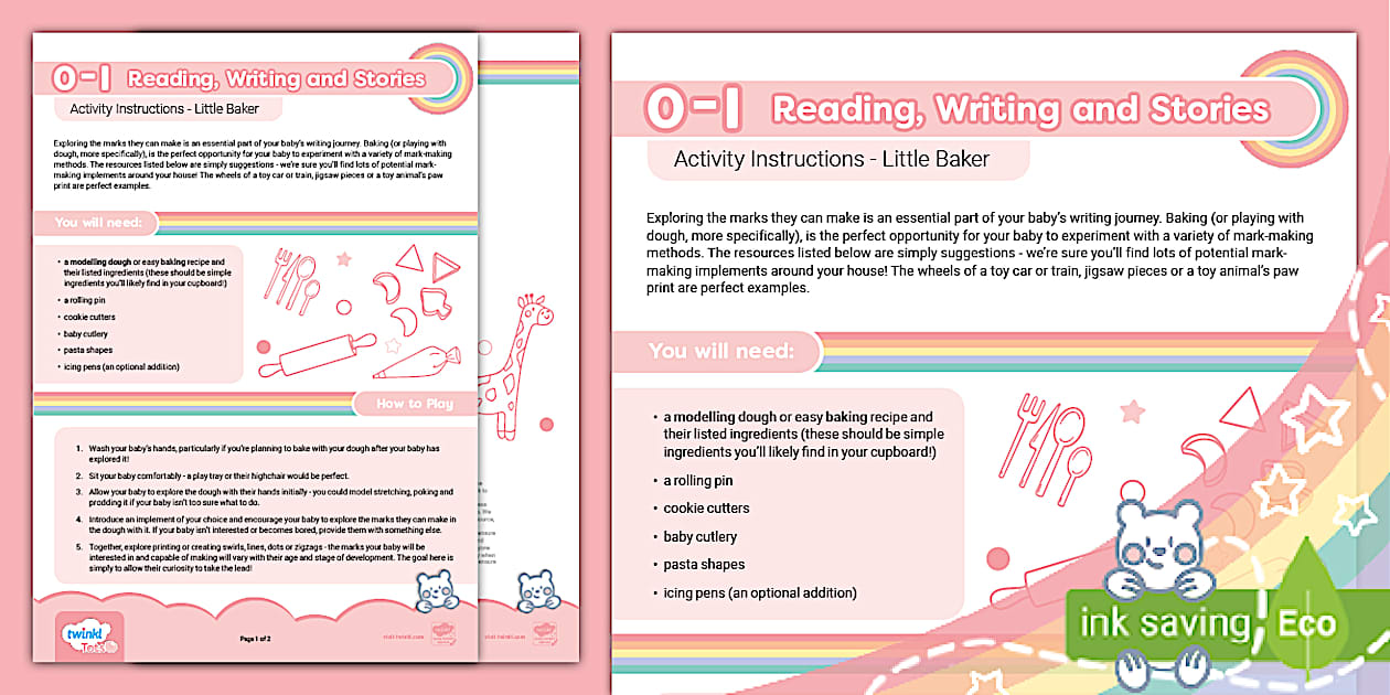 FREE! - 0-12 Months Reading, Writing and Stories - Little Baker