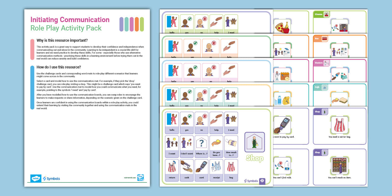 Twinkl Symbols: Initiating Communication Role Play Activity Pack