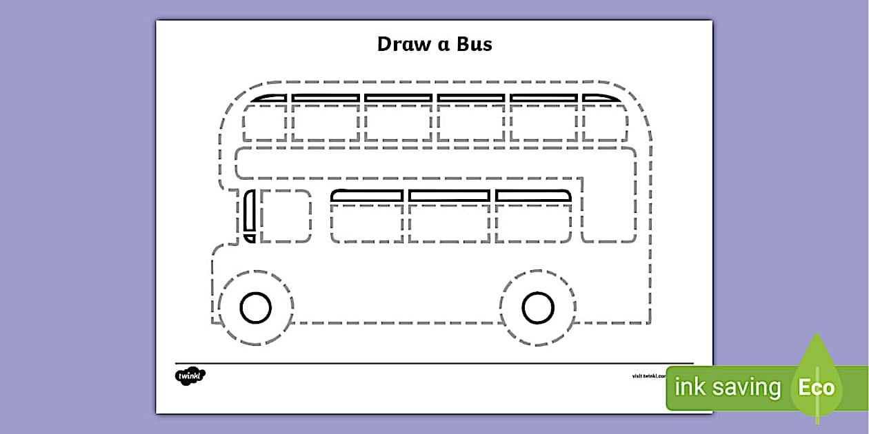 Draw a Bus Pencil Control Activity | Twinkl - Twinkl