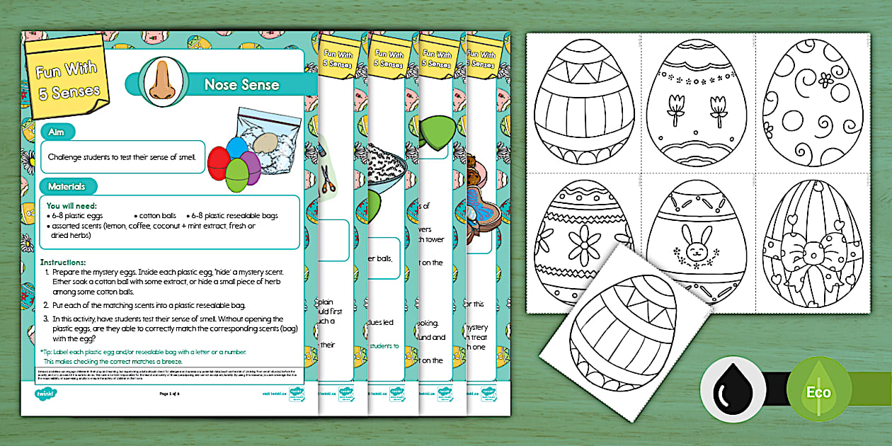 Easter-Inspired 5 Senses Activity Ideas (teacher made)