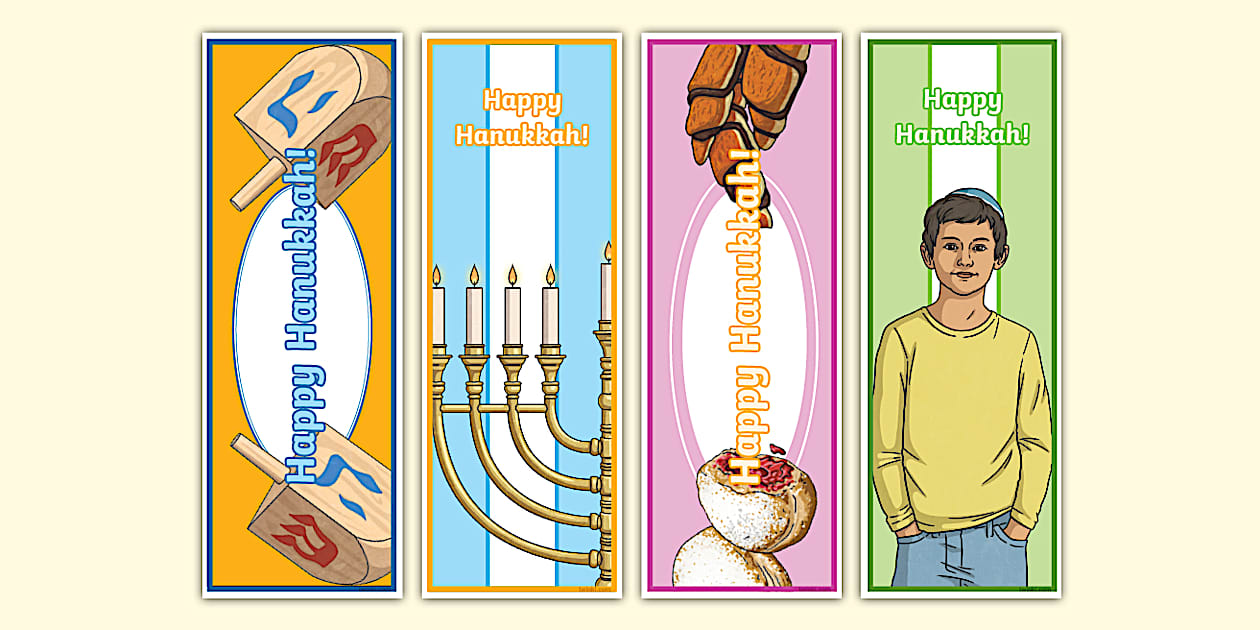Hanukkah Editable Bookmarks (Teacher-Made) - Twinkl