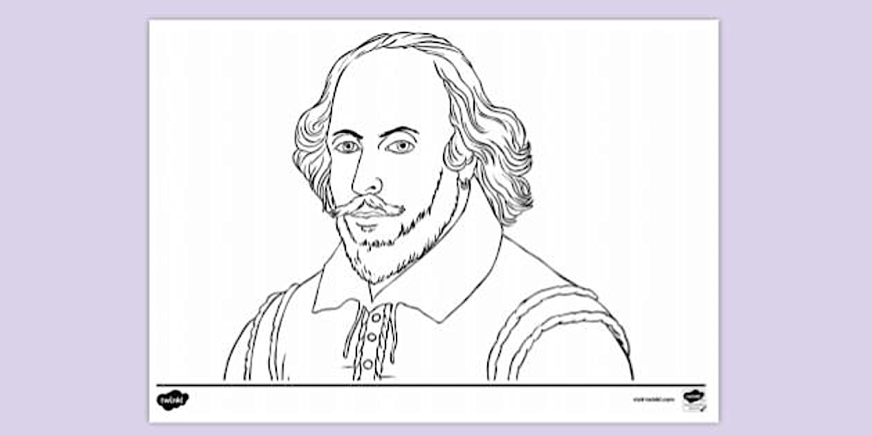 William Shakespeare Colouring Sheet| Colouring Sheets