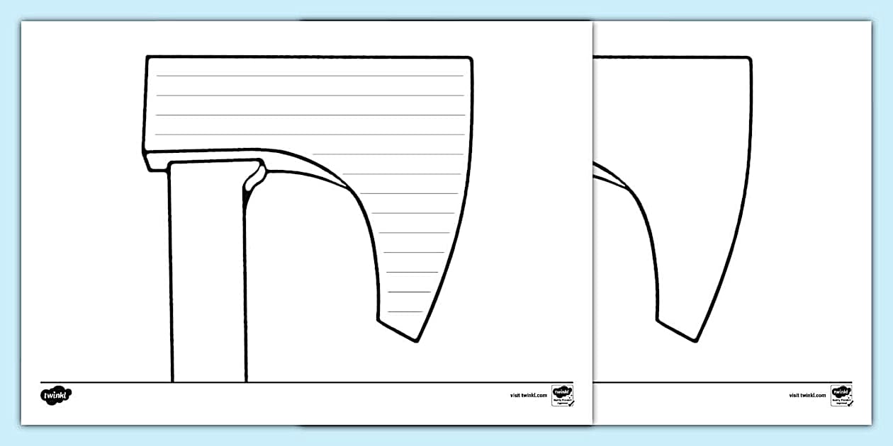 Axe Writing Frame (Teacher-Made) - Twinkl