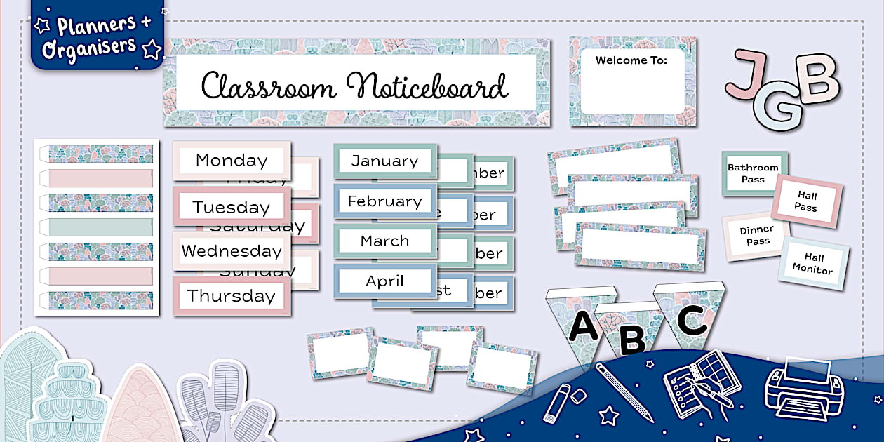 Classroom Display Pack | Classroom Organisation | Winter Trees