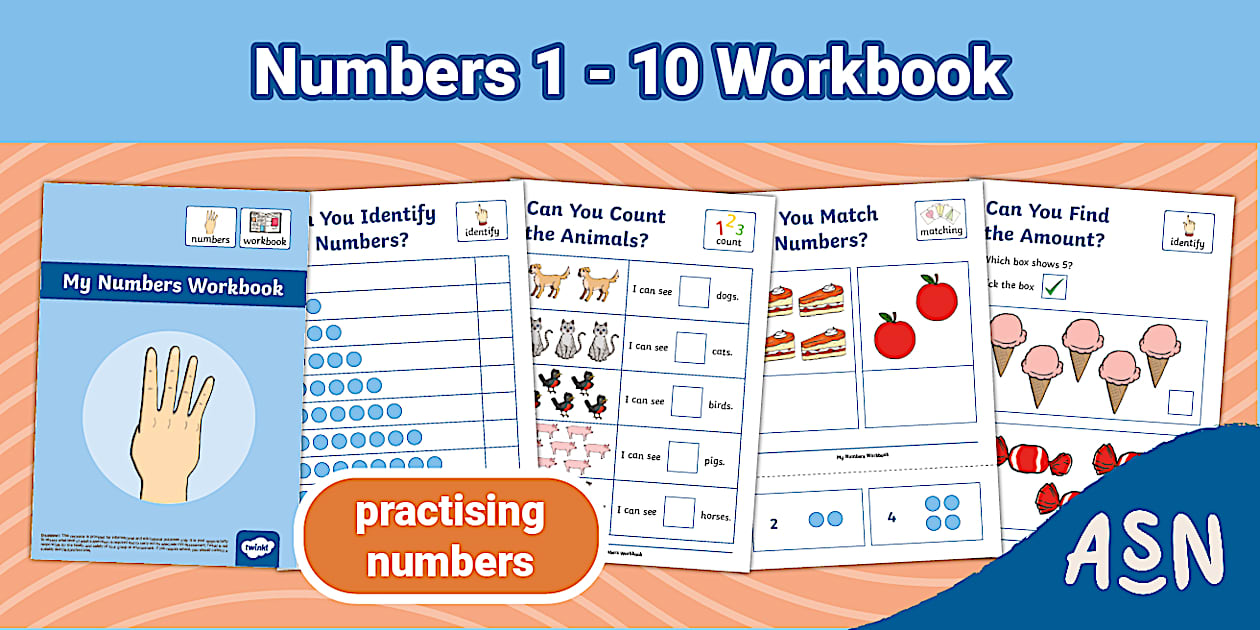 ASN Numbers 1-10 Workbook