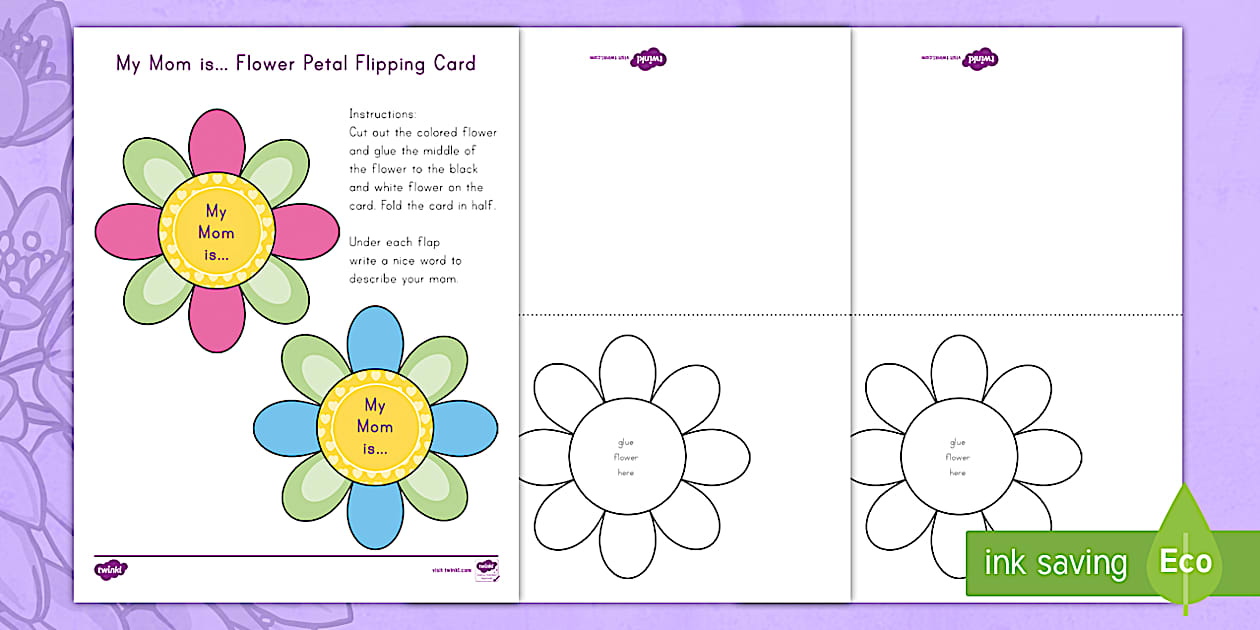 Editable Mother's Day Flap Flower Cards (teacher made)
