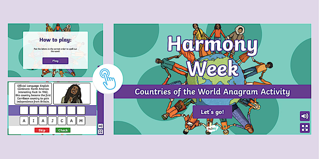 Harmony Week Interactive Anagram Activity (teacher made)