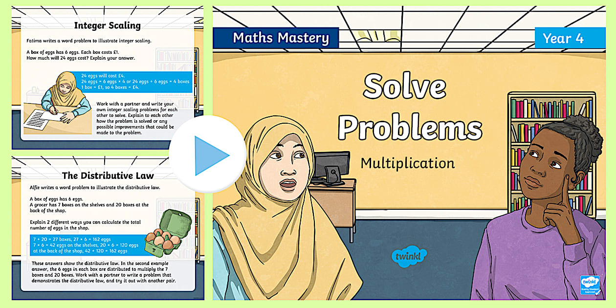 Year 4 Solve Problems Multiplication Mastery PowerPoint