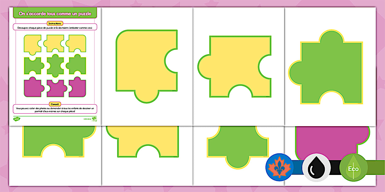We All Fit Together Puzzle French (teacher made) - Twinkl