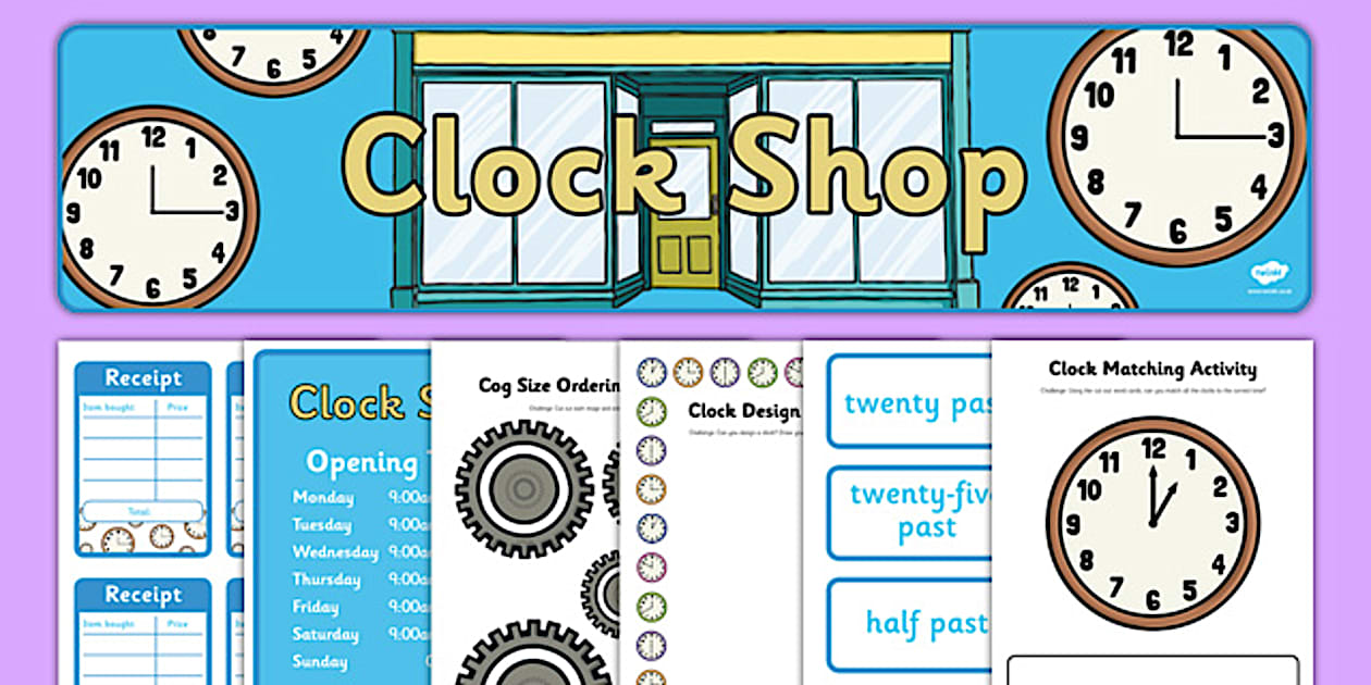 Clock Shop Role Play Pack - Twinkl