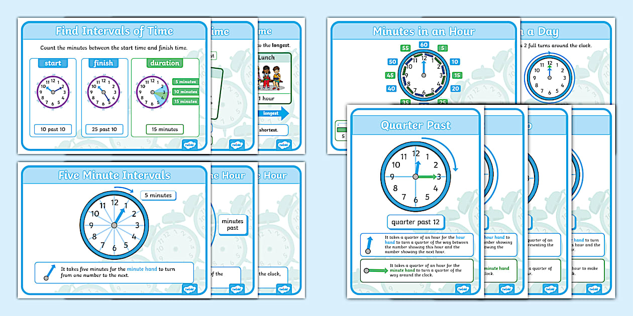 👉 Year 2 Time Maths Definition Posters (teacher made)