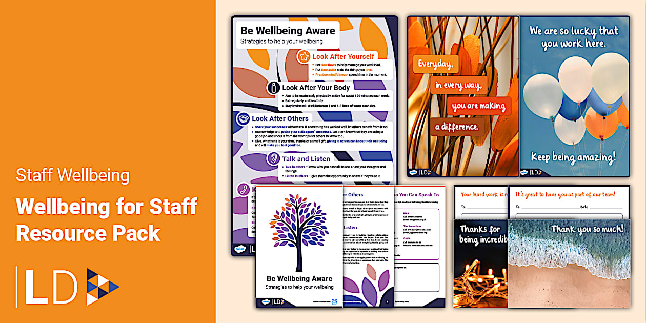 Staff Wellbeing in School Resource Pack (teacher made)