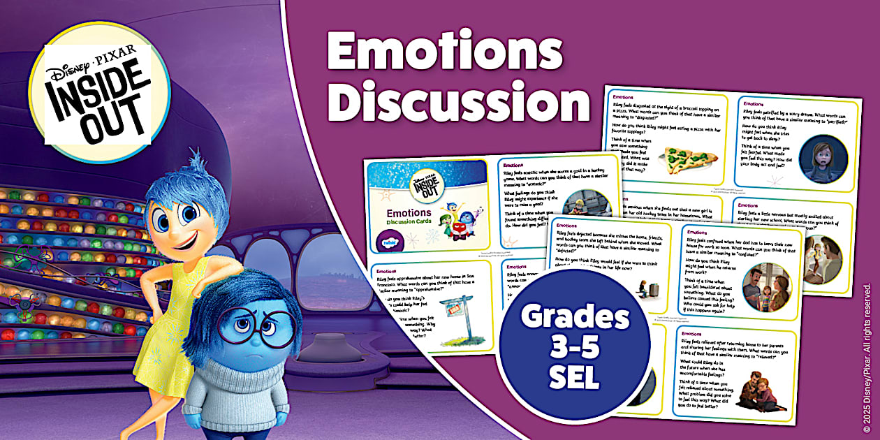 Inside Out: Emotions SEL Discussion Cards