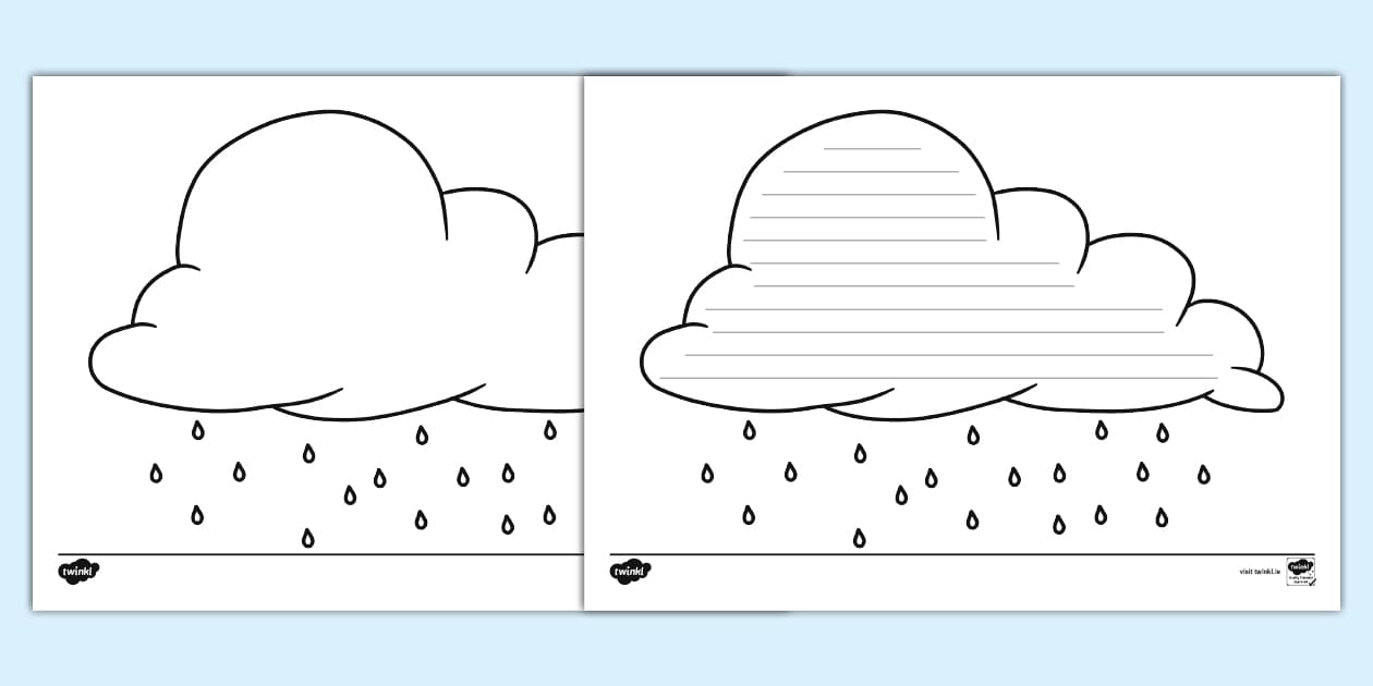 Cloud Writing Template - Twinkl Writing