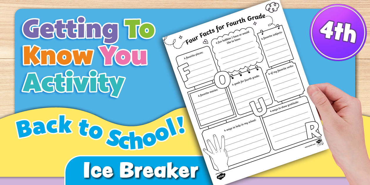 Fourth Grade Four Facts for Fourth Grade Worksheet - Twinkl