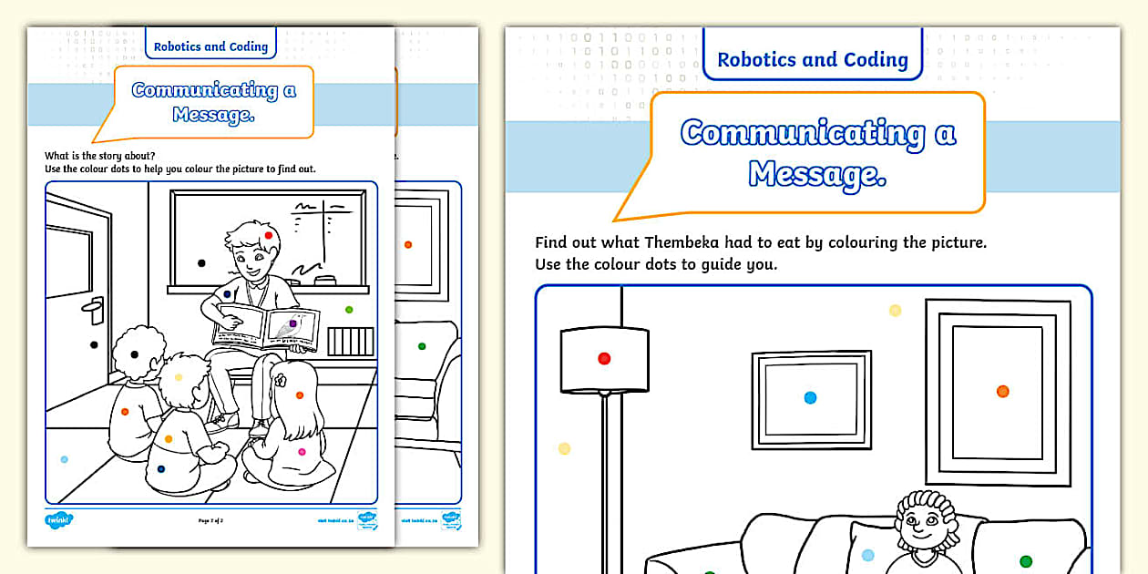 Robotics and Coding - Communicating a Message - Twinkl