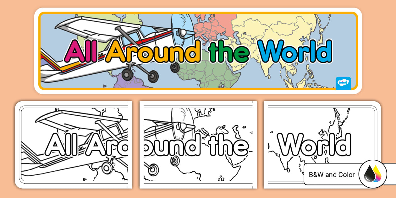 All Around the World Banner (teacher made) - Twinkl