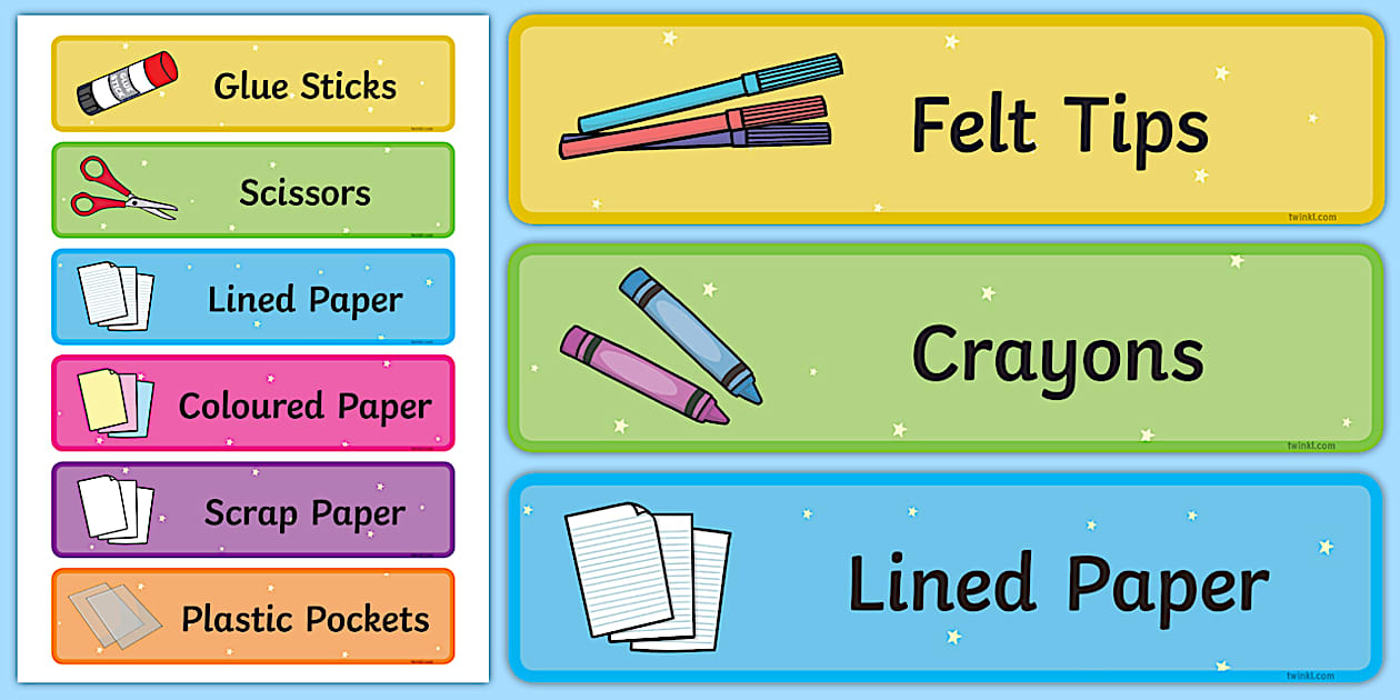 👉 Labels for Drawers for Classroom Resources - Drawer Labels