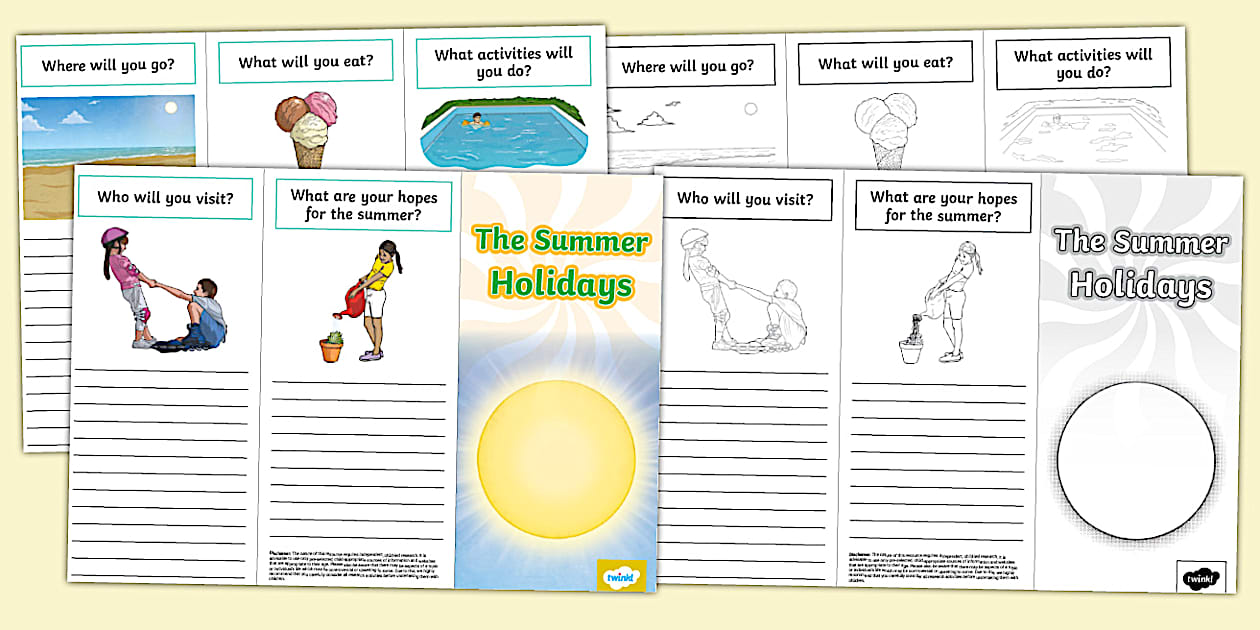 The Summer Holidays Leaflet Template (teacher made) - Twinkl