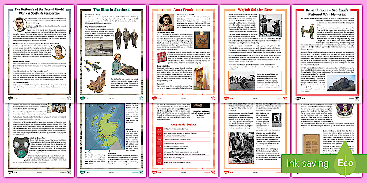 World War 2 Reading Comprehension CfE Resource Pack - Twinkl